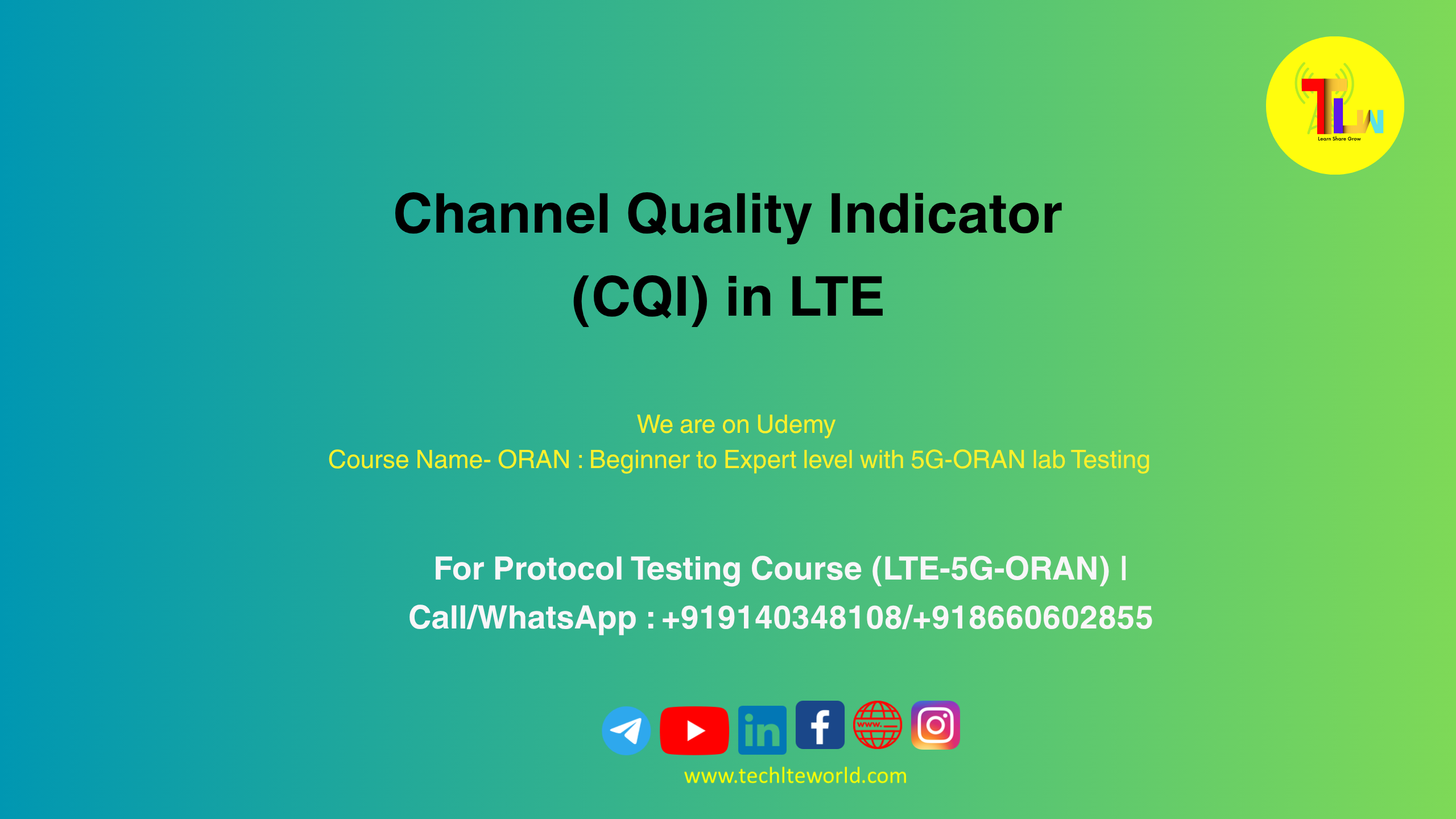 Channel Quality Indicator (CQI) in LTE